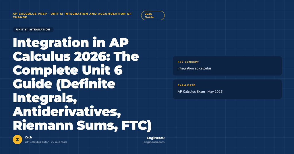 Integration in AP Calculus 2026: The Complete Unit 6 Guide (Definite ...